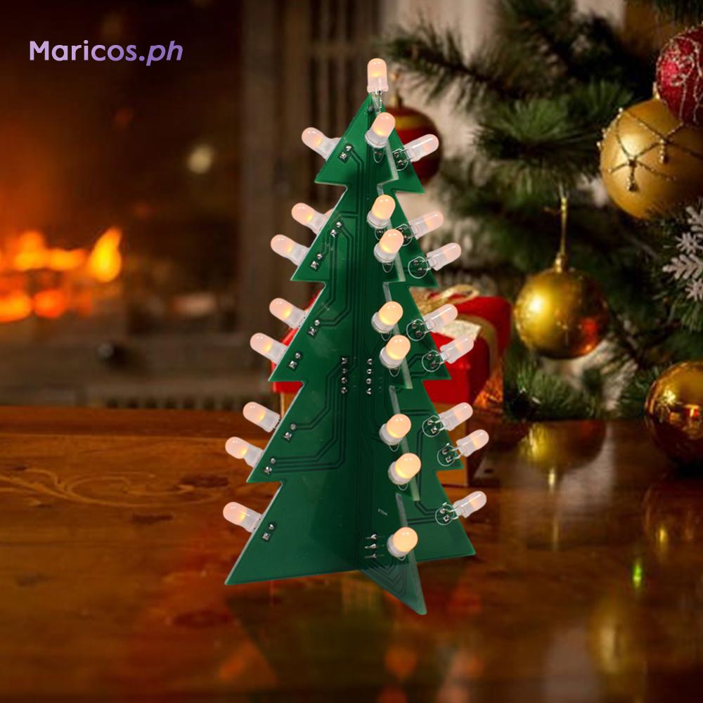 3D Flash Christmas Tree Parts Kit Three-Dimensional 3D Christmas Tree ...