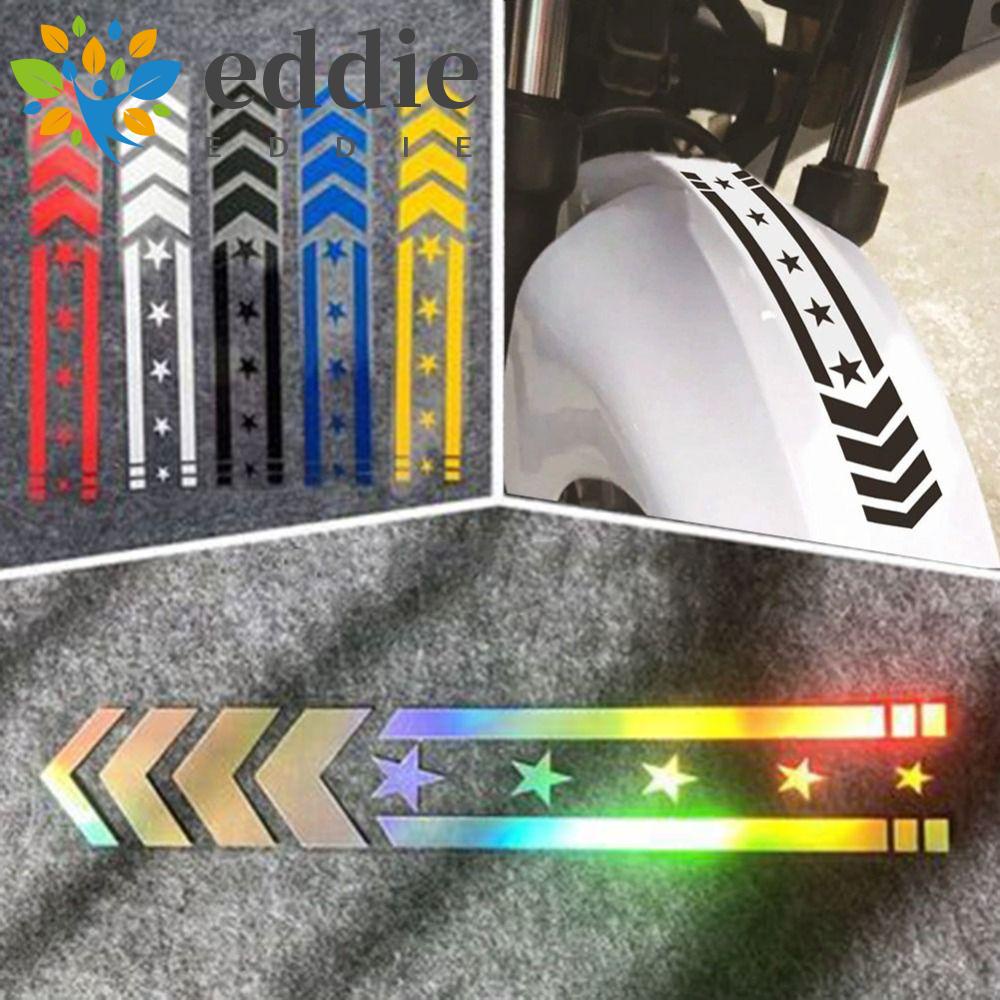 26EDIE Motorcycle Fender Stickers Waterproof Reflective Moto Warning ...