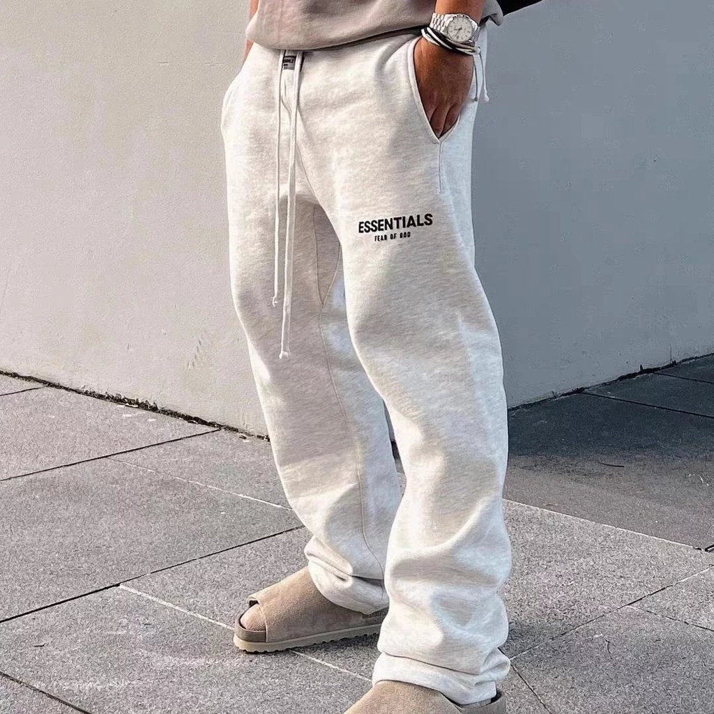 Fear of god ESSENTIALS pants small logo flocking printing design pants ...