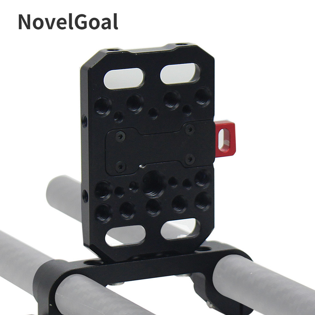 NovelGoal Aluminum Quick Release V-Lock Battery Mounting Plate w/ 15mm ...