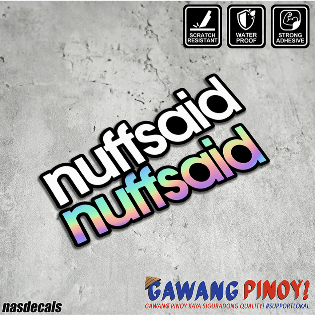 Sticker for Motorcycle Nuffsaid Vinyl Sticker Waterproof Decals Holo ...