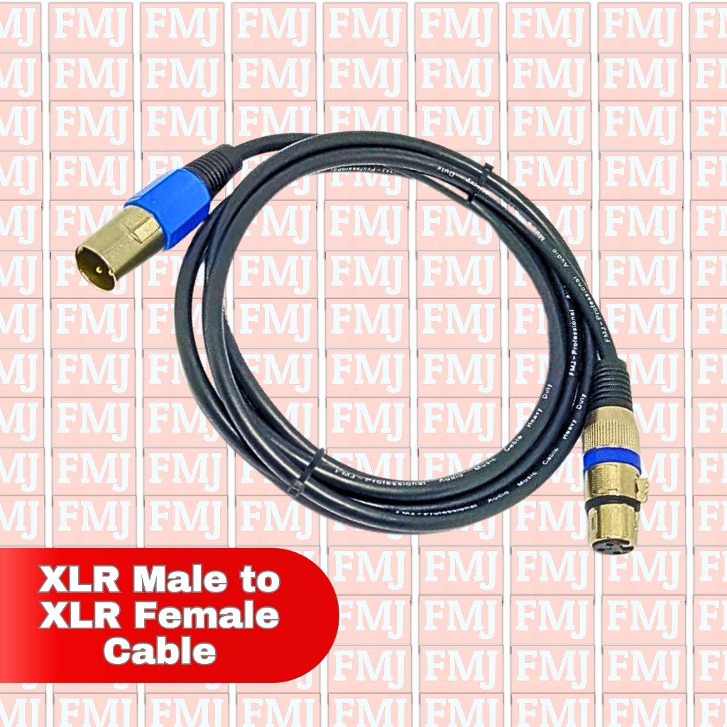 FMJ XLR Male to XLR Female Cable DMX Cable and Mic Mixer Cable Audio ...