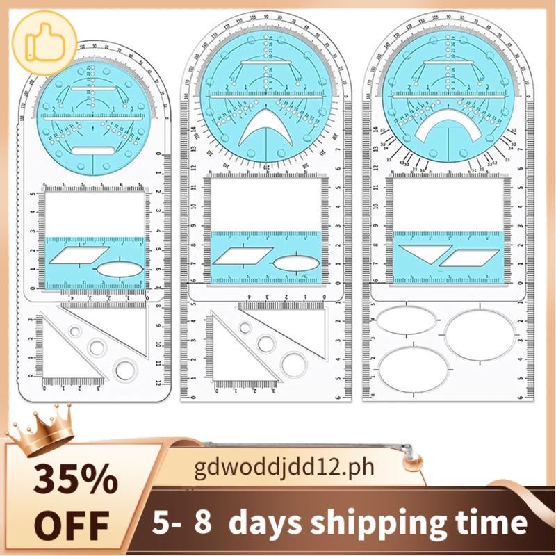 Multifunctional Geometric Ruler, Geometric Drawing Template, Measuring ...