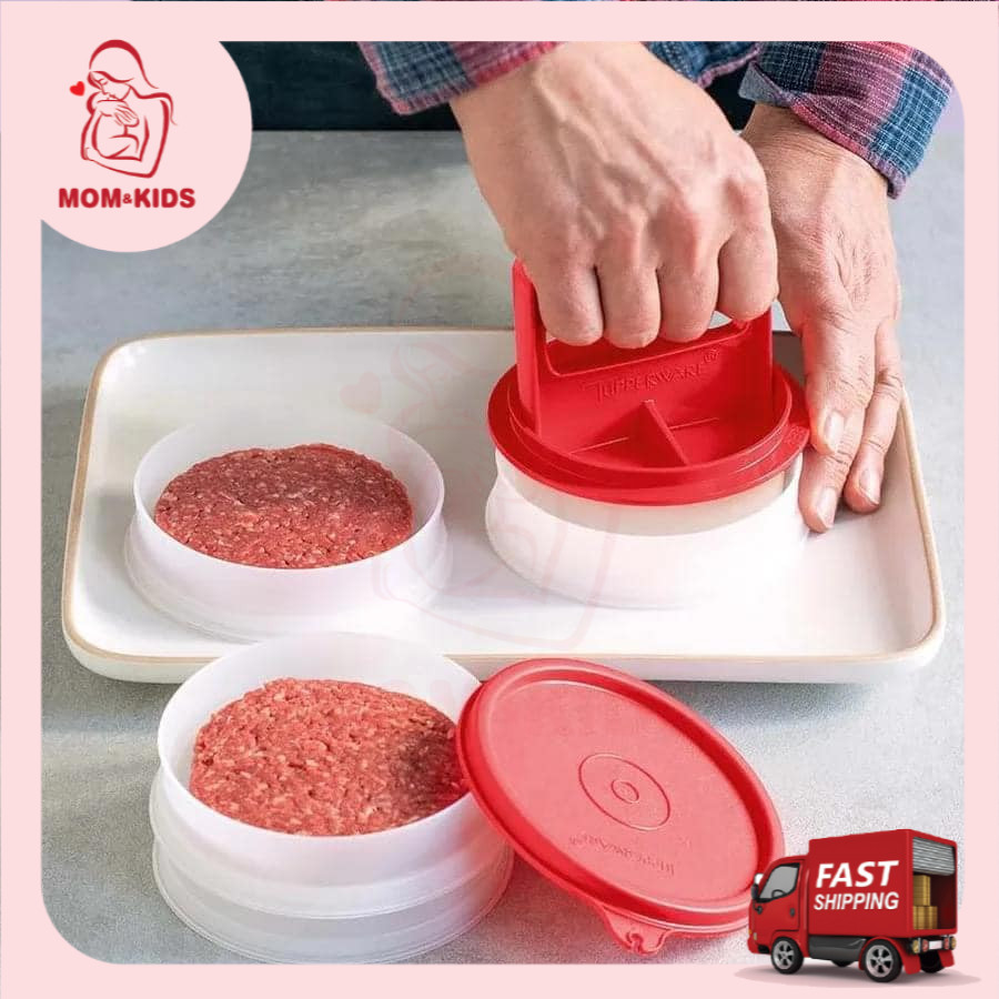 Tupperware Hamburger Press & Keeper Set Limited Set Prosperity Ramly ...