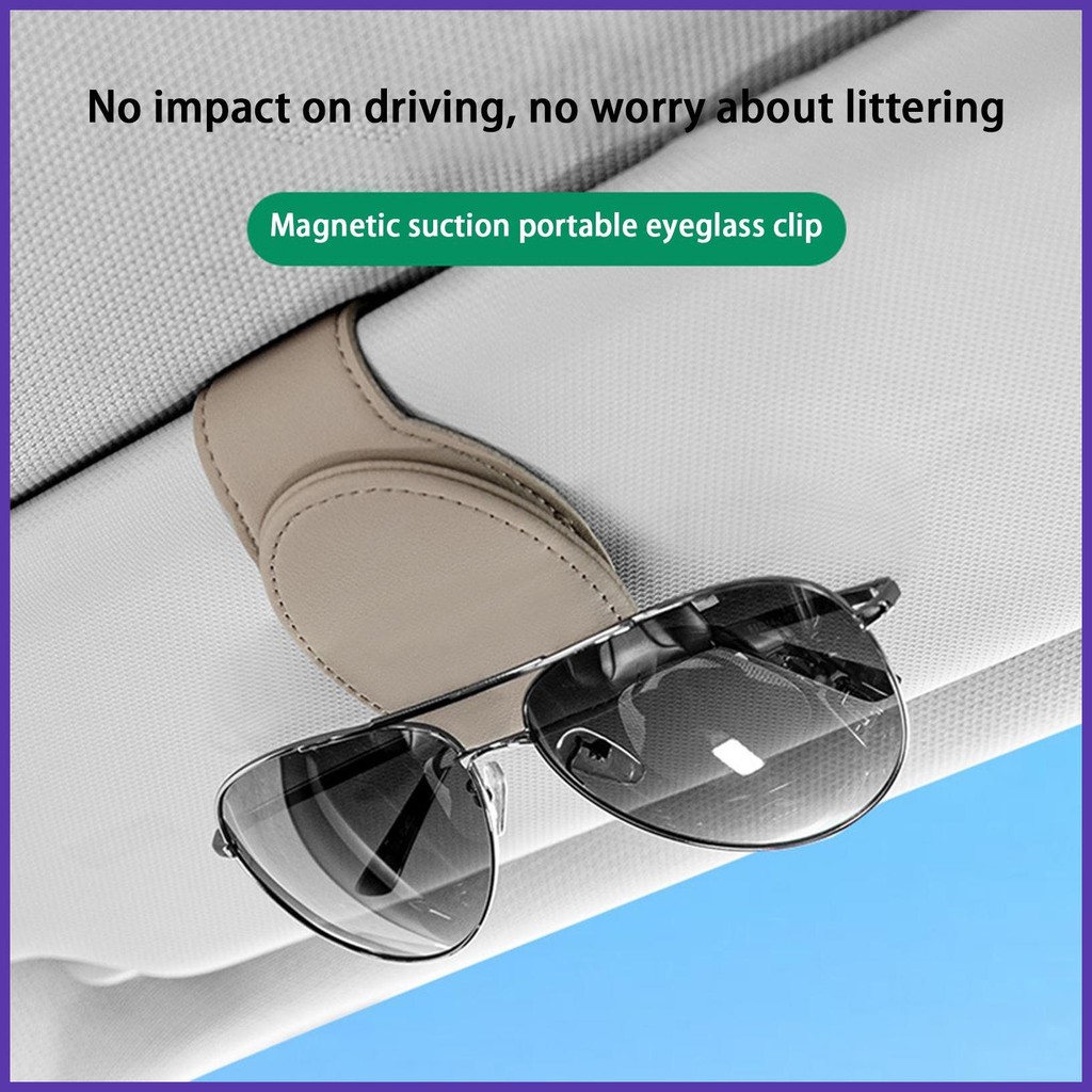 Sunglass Visor Clips For Cars Magnetic Eyeglass Hanger Clip Multi-use ...