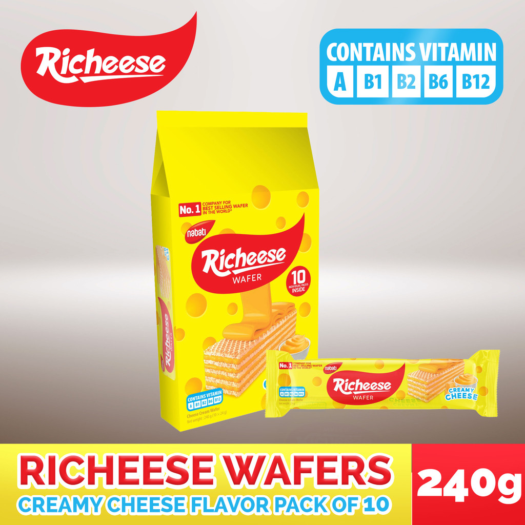 NABATI Richeese Wafer 24g by 10s | Shopee Philippines