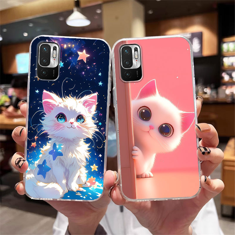 Lucky For Redmi Note 10 JE 10T JE Case Protective Cute Cat Butterfly ...