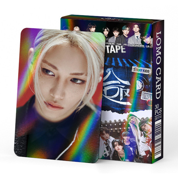 30Pcs Straykids HOP Laser Hologram Lomo Cards ATE ROCK STAR HOLOGRAPHIC ...
