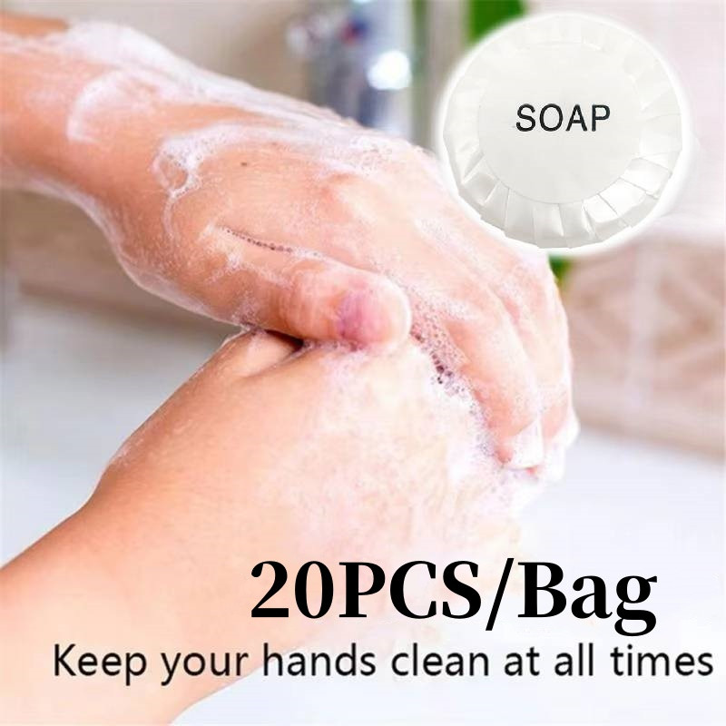 20pcs/Bag Hotel Soap Disposable Round Bath Soap Mini Soap for Travel ...