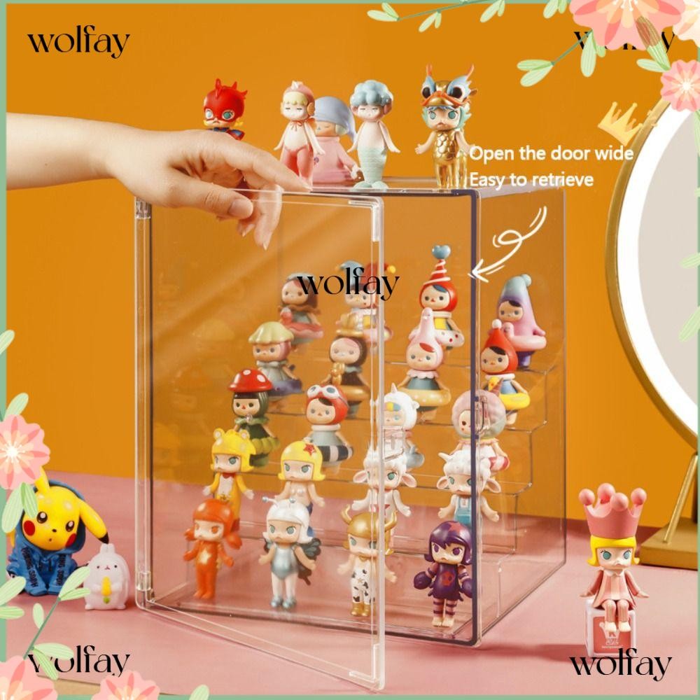WOLFAY Display Rack, Acrylic Transparent Display Cabinet, Multipurpose ...