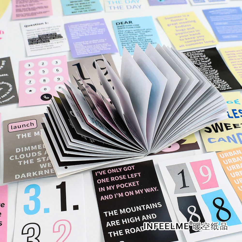 Steve 50sheets Mood Text Stickers Korean English Journal Decoration ...