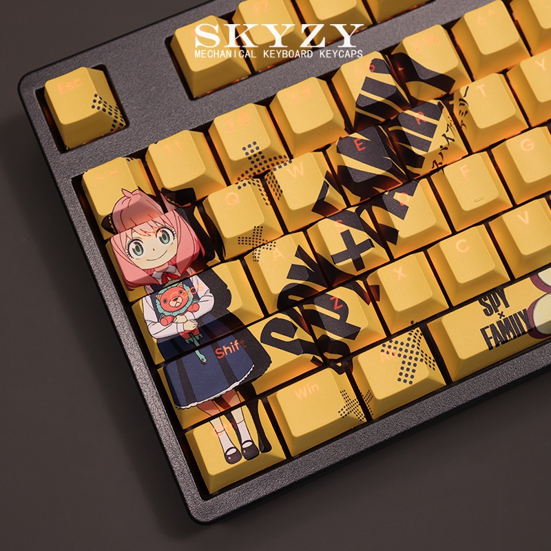 Anya Forger Keycaps Cherry Profile SPY×FAMILY 007 Anime PBT Dye Sub ...