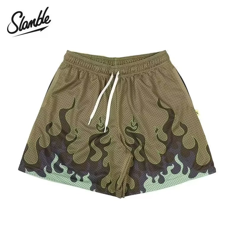 M-5XL Flyah Shorts Mesh Shorts Basketball Shorts American Street Fire ...