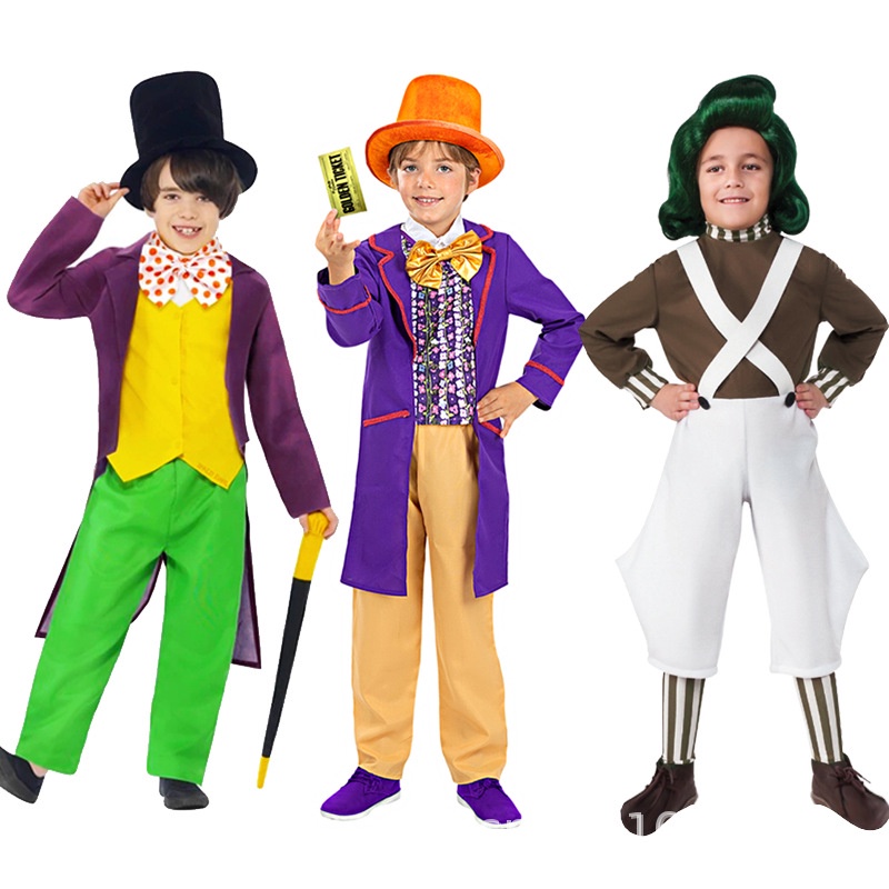 Charlie and The Chocolate Factory Clothes Set Halloween Willy Wonka ...