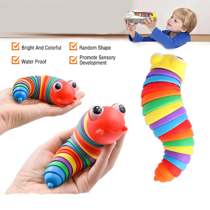 New Flexible Fingertip Snail Sensory Toy Antistress Squirming Slug ...