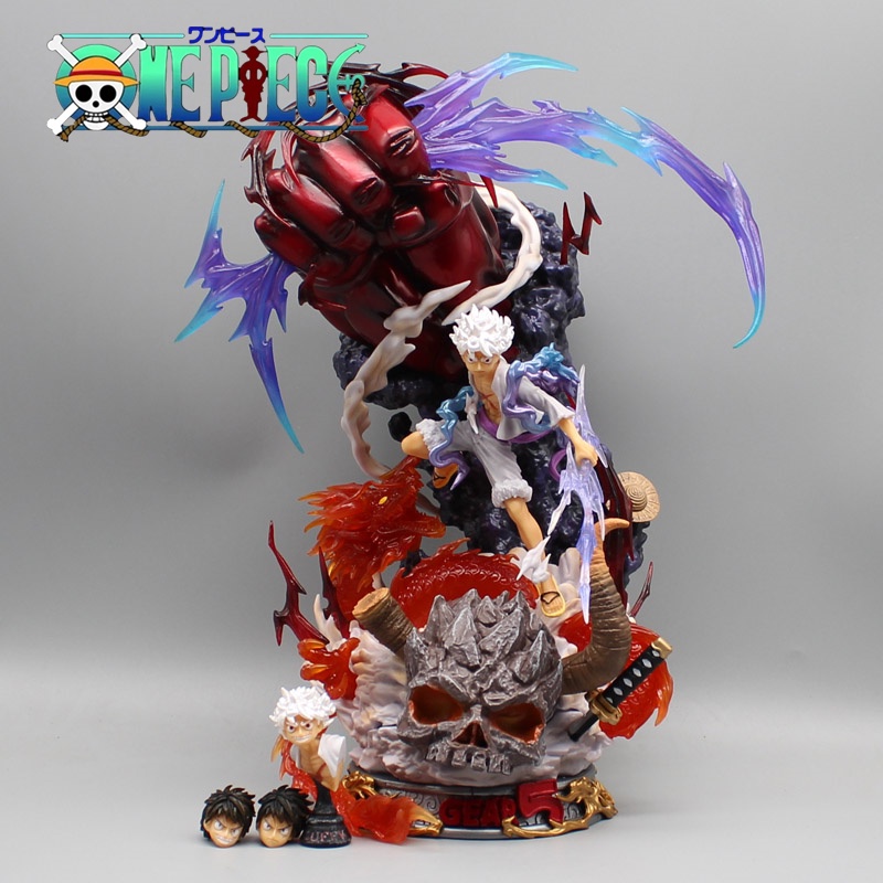 31cm One Piece Figure The Island of Ghosts Luffy Gear 5 Nika Figurine ...