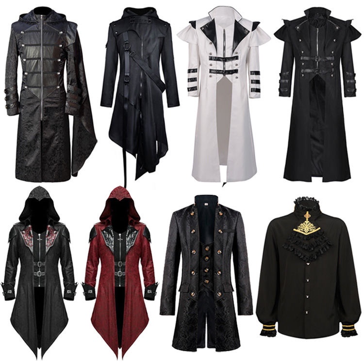 Medieval Retro Assassin's Creed Halloween cos Cloak Gothic Punk Uniform ...