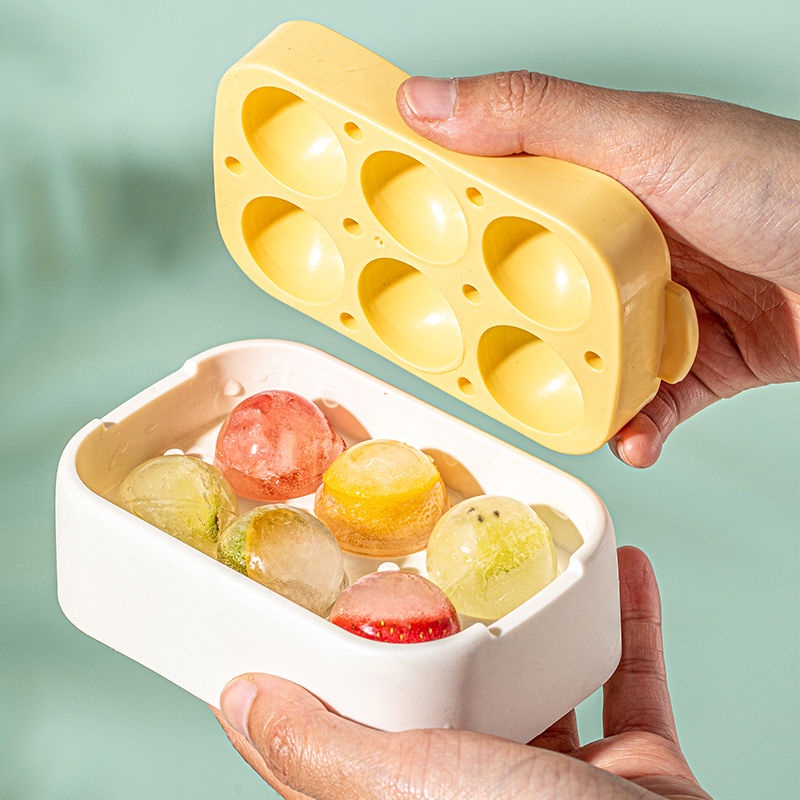 Silicone Ice Ball Mold Household Refrigerator Ice Box with Lid ...