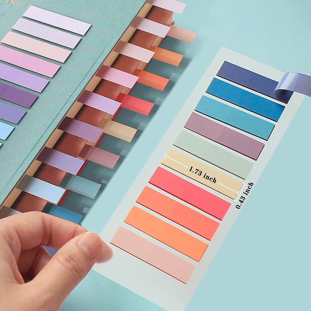 200Pcs Sticky Notes with Ruler Notebook Sort Location Stickers School ...