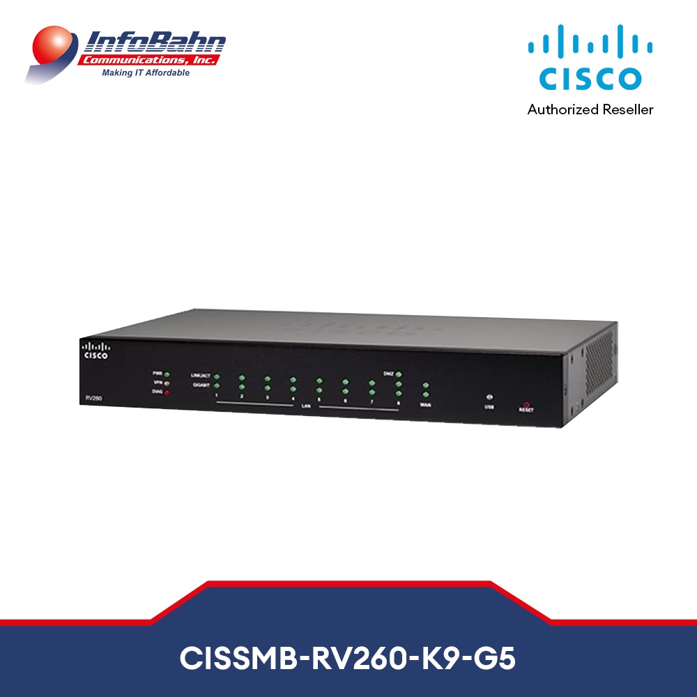 Cisco Rv260 Vpn Router Firewall Rv260-K9-G5 Infobahn | Shopee Philippines