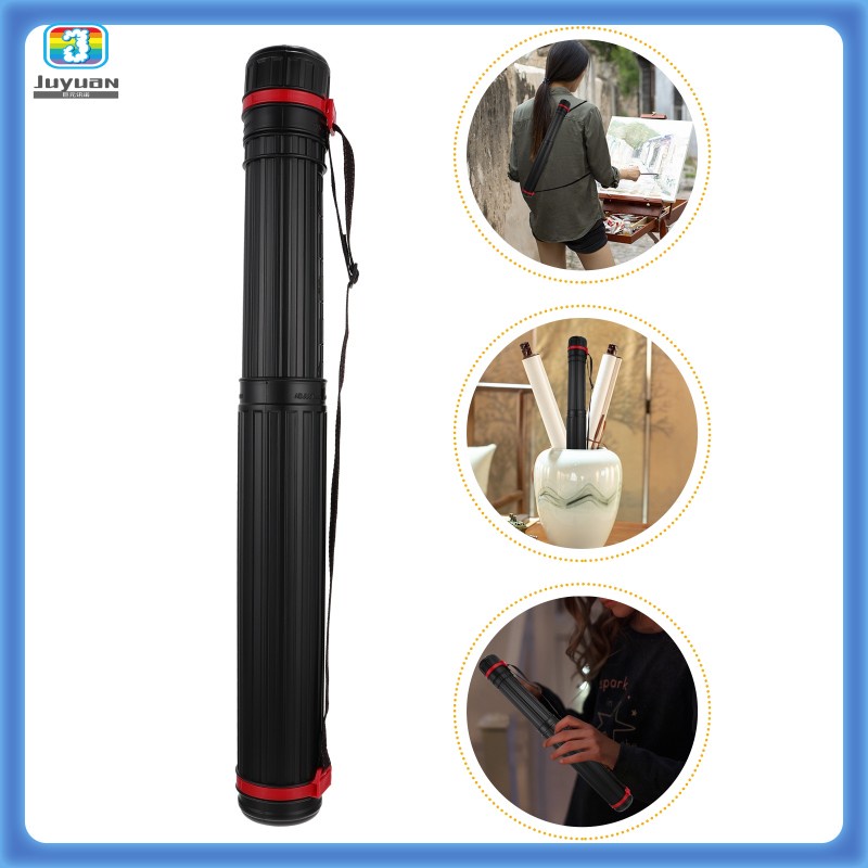[READY STOCK] Poster Tube Black Artwork Expandable Suitcase Document ...