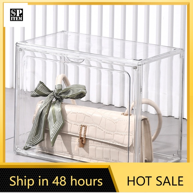 ACRYLIC LUXARY BAG CASE & DISPLAY BOX SIDE DROP MAGNETIC FULLY ...