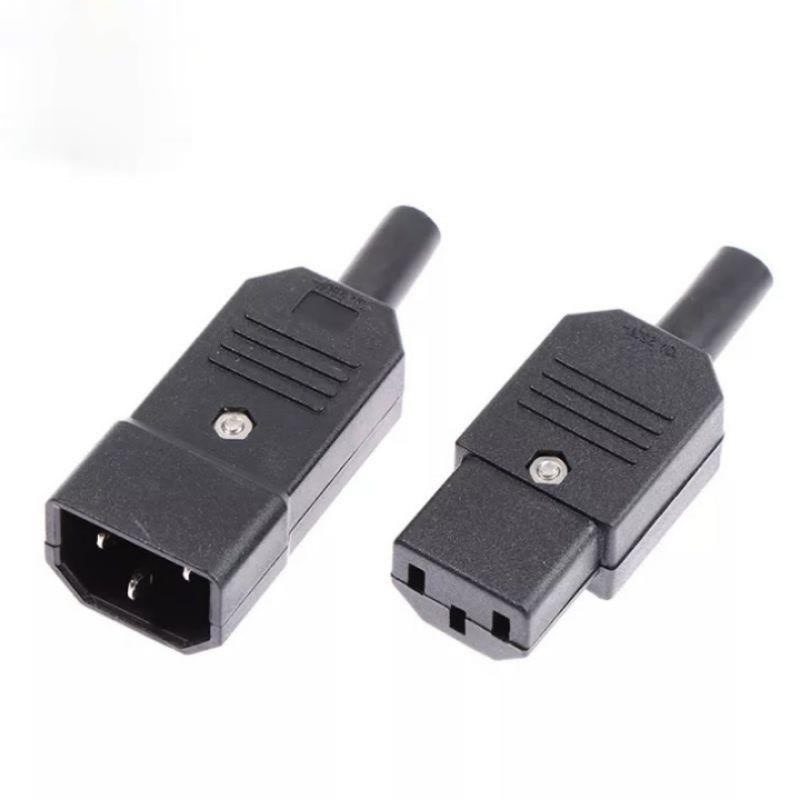 Socket Plug Cable Plug Connector 250V 10A 3 Pin Male & Female Socket ...