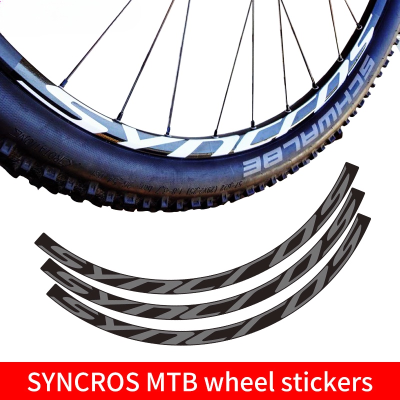 9Pcs Mountain bike SYNCROS wheel set sticker mtb bicycle decals 27 ...