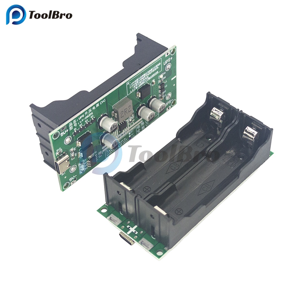 Type-C 15W 3A 18650 Lithium Battery Charger Module DC-DC Step Up ...