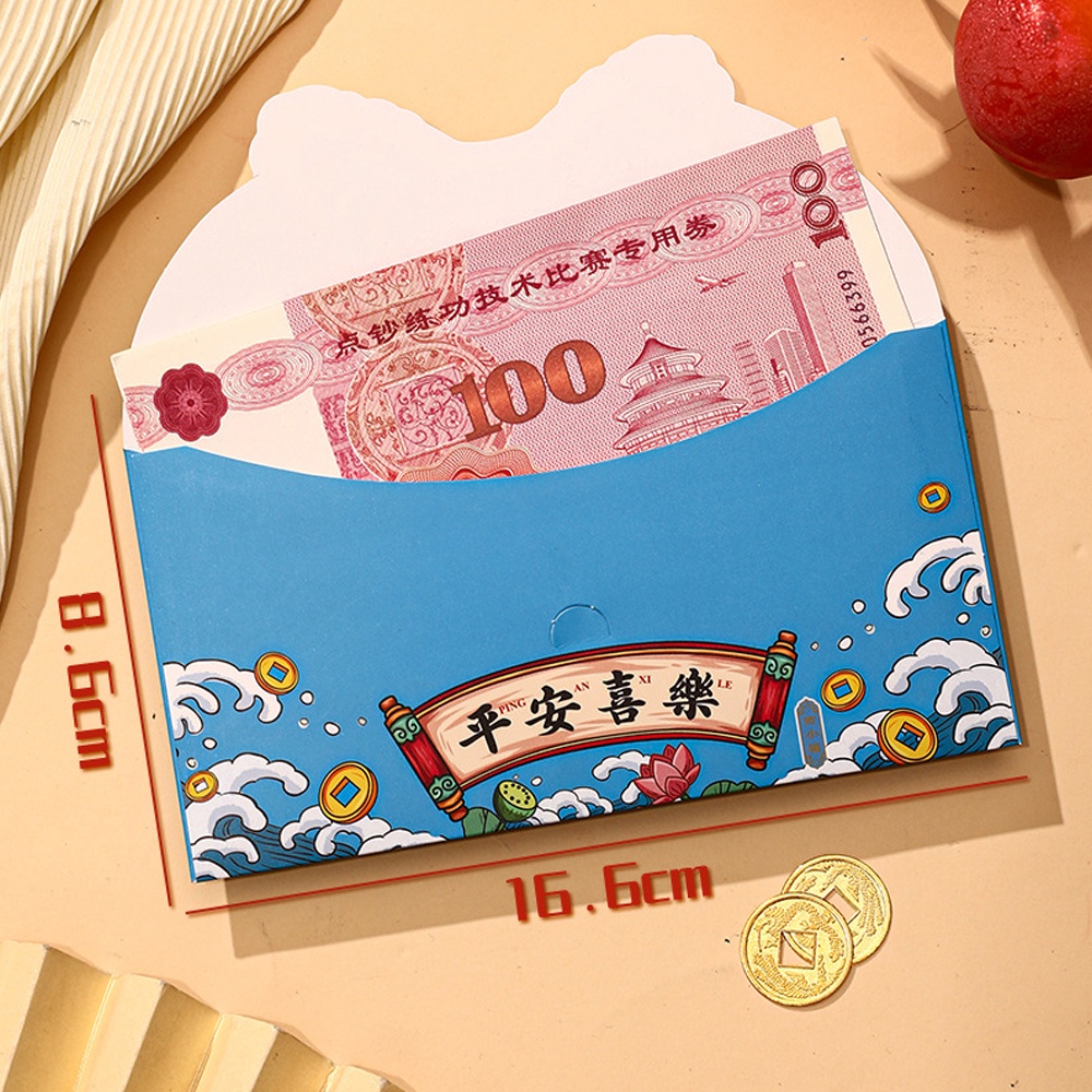 4/6pcs Cartoon Dragon Red Envelopes New Year Red Packet Angpao 2024 ...