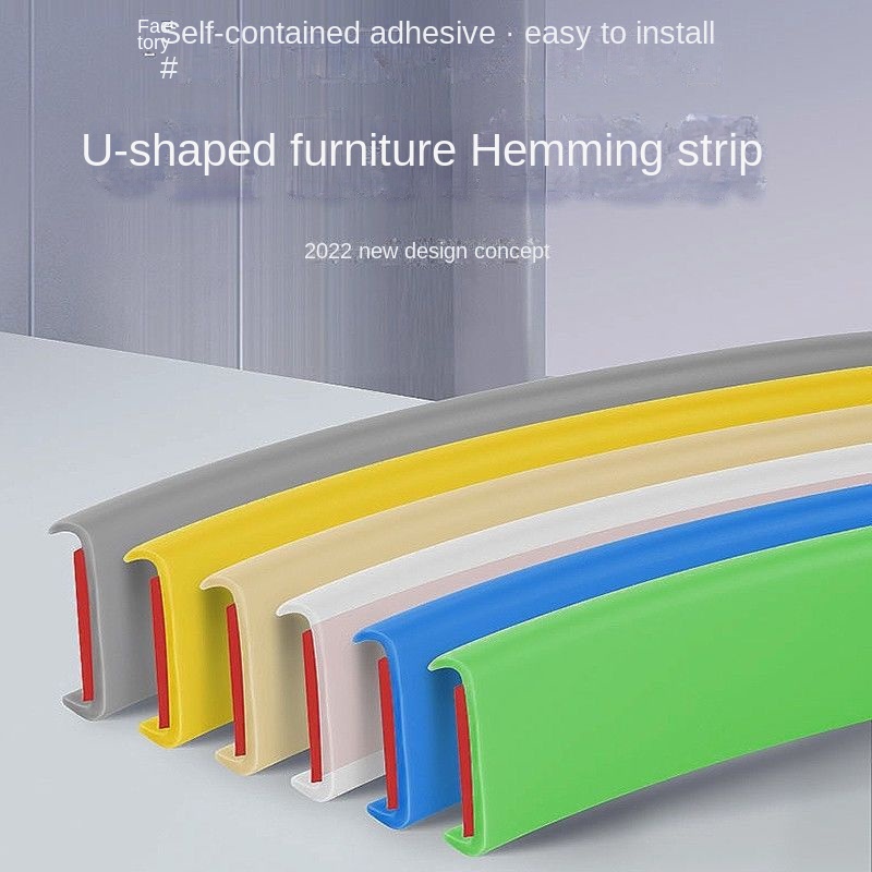TPE Material U-Shaped Edge Banding Self-Adhesive Cabinets Edging Wood ...