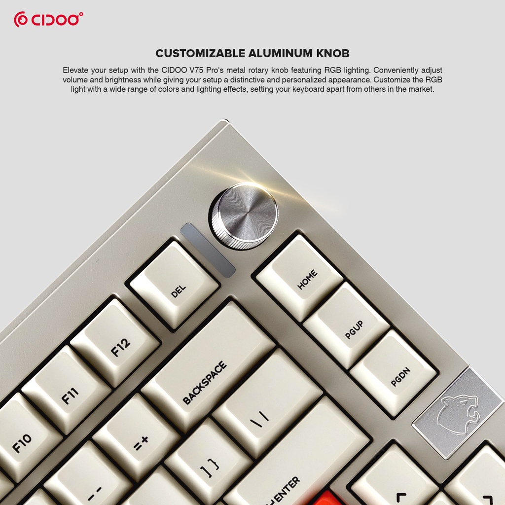 CIDOO V75/V75 Plus/V87 PRO Barebone Gasket Mechanical Keyboard| RGB Cherry Keycaps | Shopee ...