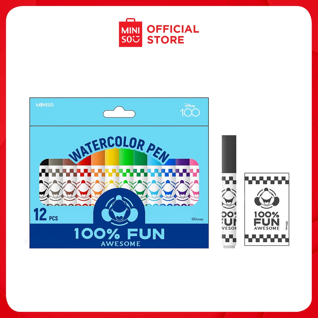 MINISO Disney 100 Smile Faces Collection Marker (12 Pcs, Mickey ...