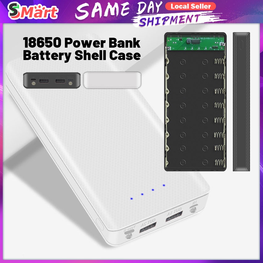 【In Stock】8 x 18650 Power Bank Battery Shell Case USB Type-C Mobile ...