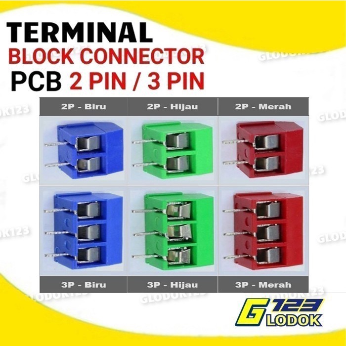 Terminal Block Block 2 3 Pin Screw Screw PCB Pitch 5mm Cable Connector ...