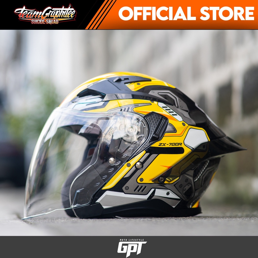 RYZEN HELMET ZX-700R CYBORG (HALF FACE DUAL VISOR) | Shopee Philippines