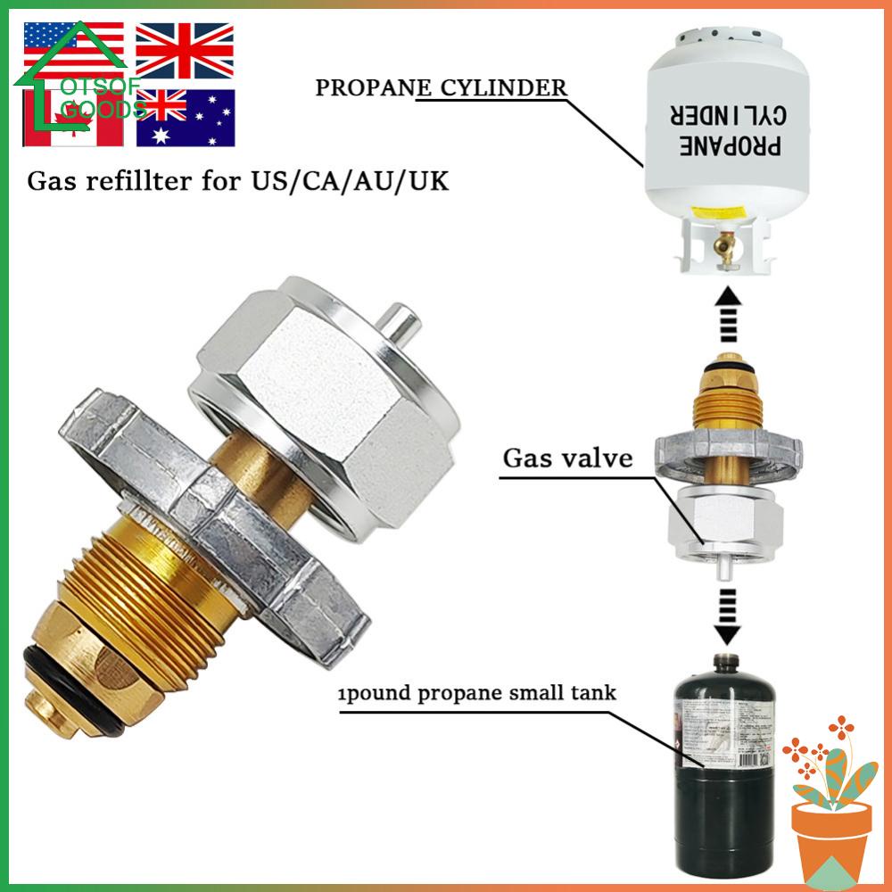 Gas Propane Refill Adapter Copper Gas Cylinder Regulator Valve Aluminum ...