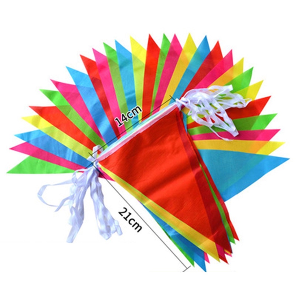 80Meters Fiesta Banderitas Party Supply Flag Banner Mix Color For ...