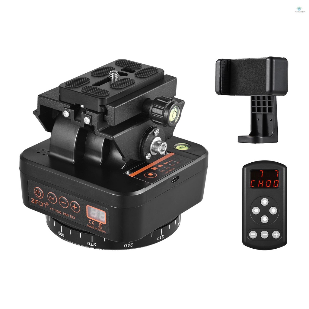 ZIFON Tripod w Built-in Battery pan Panoramic tilt 4 Inch Control head ...