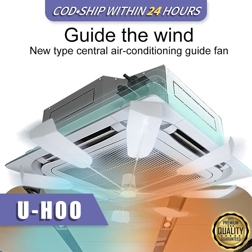 Universal 360° Rotating Central Aircon Deflector Fan Anti Direct Blow ...