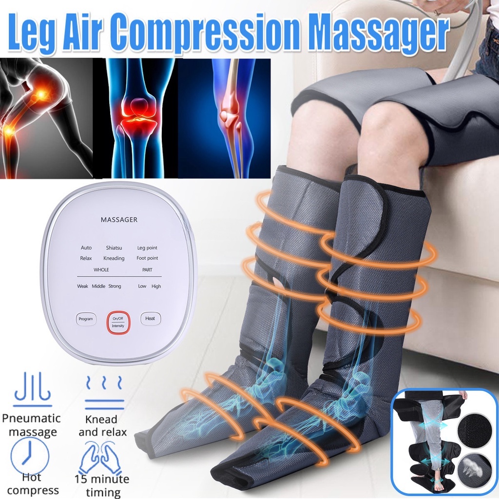 Air Compression Leg Foot Massager Vibration Infrared Therapy Arm Waist ...