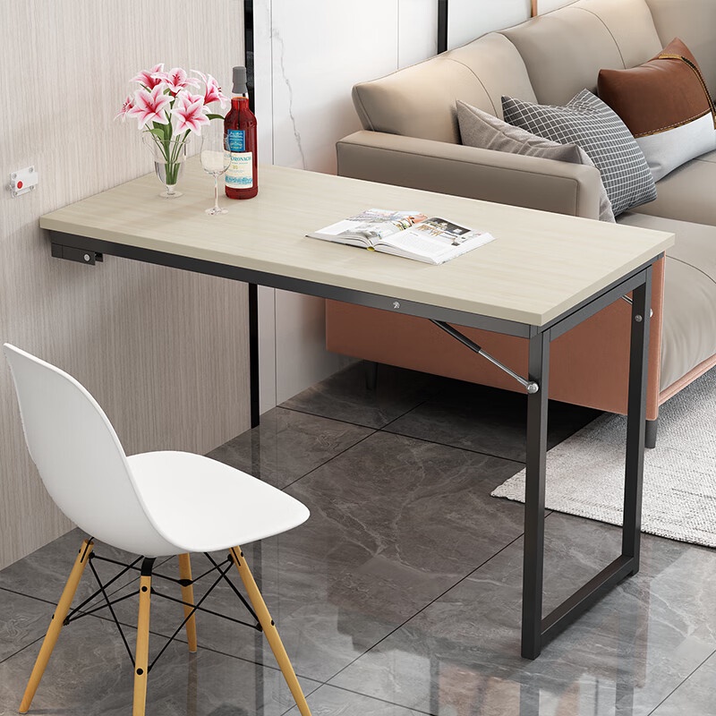 Ueue Deformation Wall-Mounted Folding Table Wall Dining Table Multi-Functional Bookshelf Balcony ...