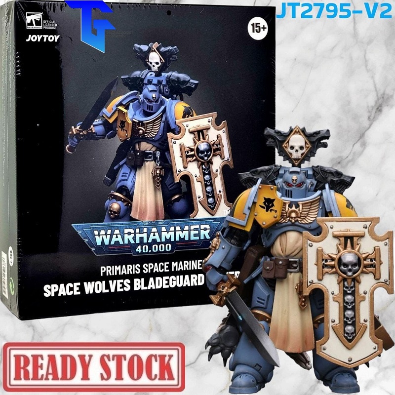 Joytoy 1/18 Warhammer 40K Primaris Space Marine Space Wolves Bladeguard ...