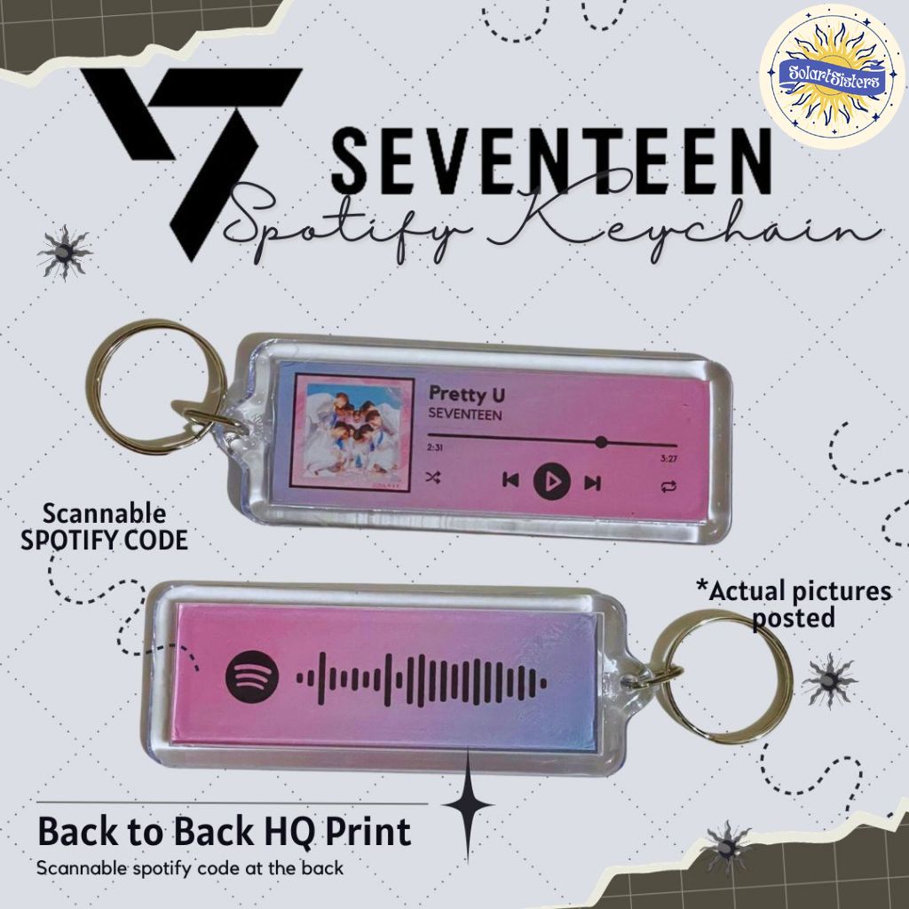 SEVENTEEN Spotify B2B Acrylic Keychain Songs Albums Minimalist ...