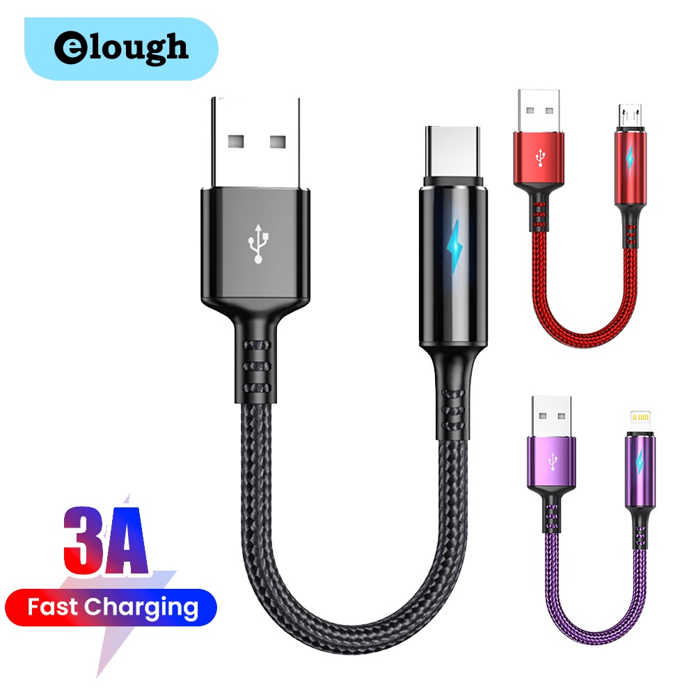 Elough 0.25m Mini USB C Cable Data Cable For Samsung Xiaomi Fast ...