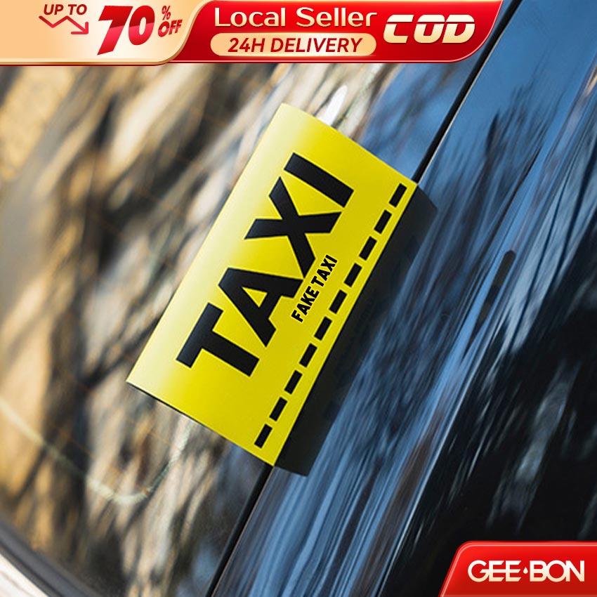 GEEBON TAXI Car Universal Washing Label Water Mark Car Auto Sticker Car ...