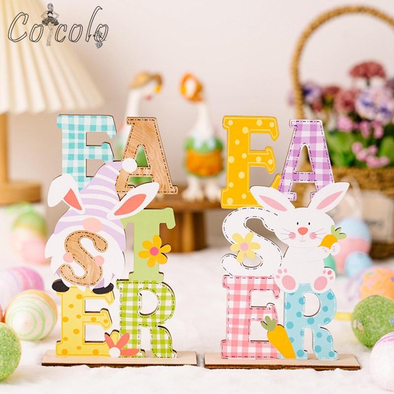 [sparkfire1] Easter Table Wooden Signs Easter Decor for Living Room ...