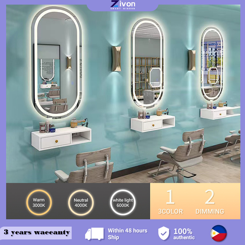 【Zivon】3Color Barber Mirror Modern Bathroom Decorative Wall Mounted ...