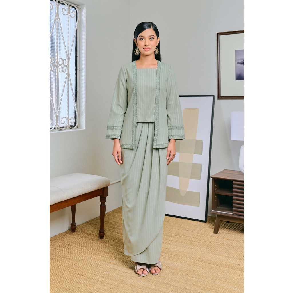 SHE DAZZLE Jasmin In Salju (Sage Green) | Shopee Philippines