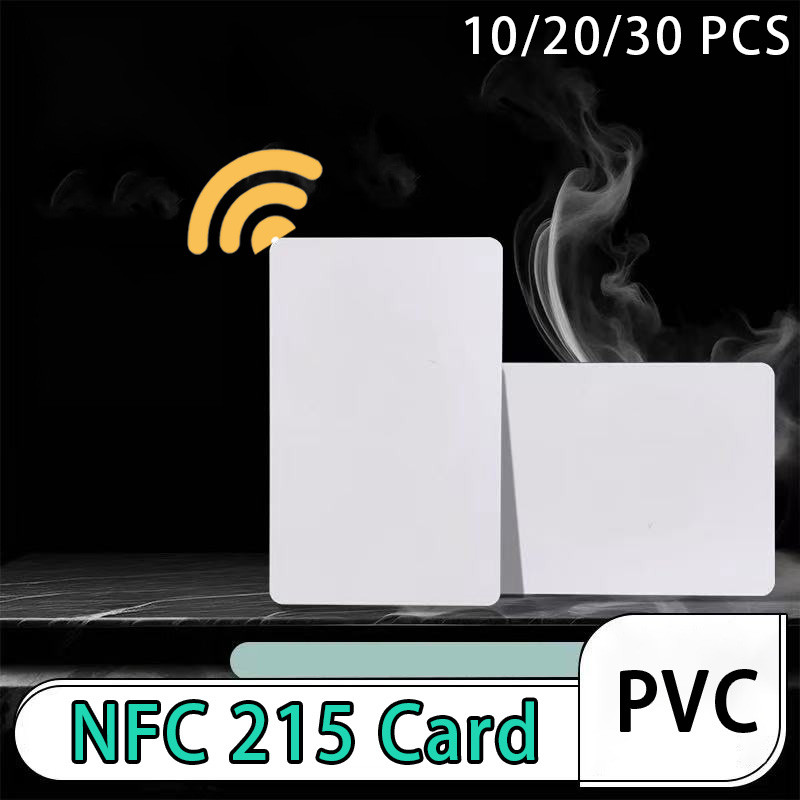 10/20/30PCS White PVC NFC Smart Card Tag | Read/Write with Androd System NTAG215 N 215 Chip ...